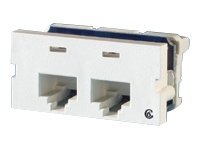 Ortronics Clarity Series II 2-Port Cat6 Jack Module, Fog White OR ...