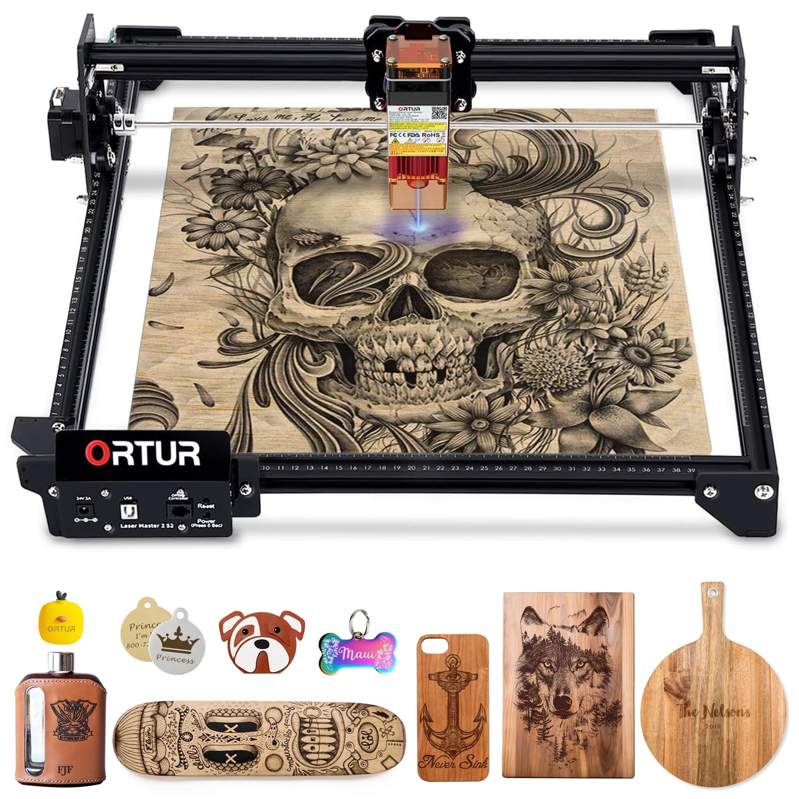 Ortur Laser Engraver S2 LU2-2, 2W for Metal Wood and Plastic - Walmart.com