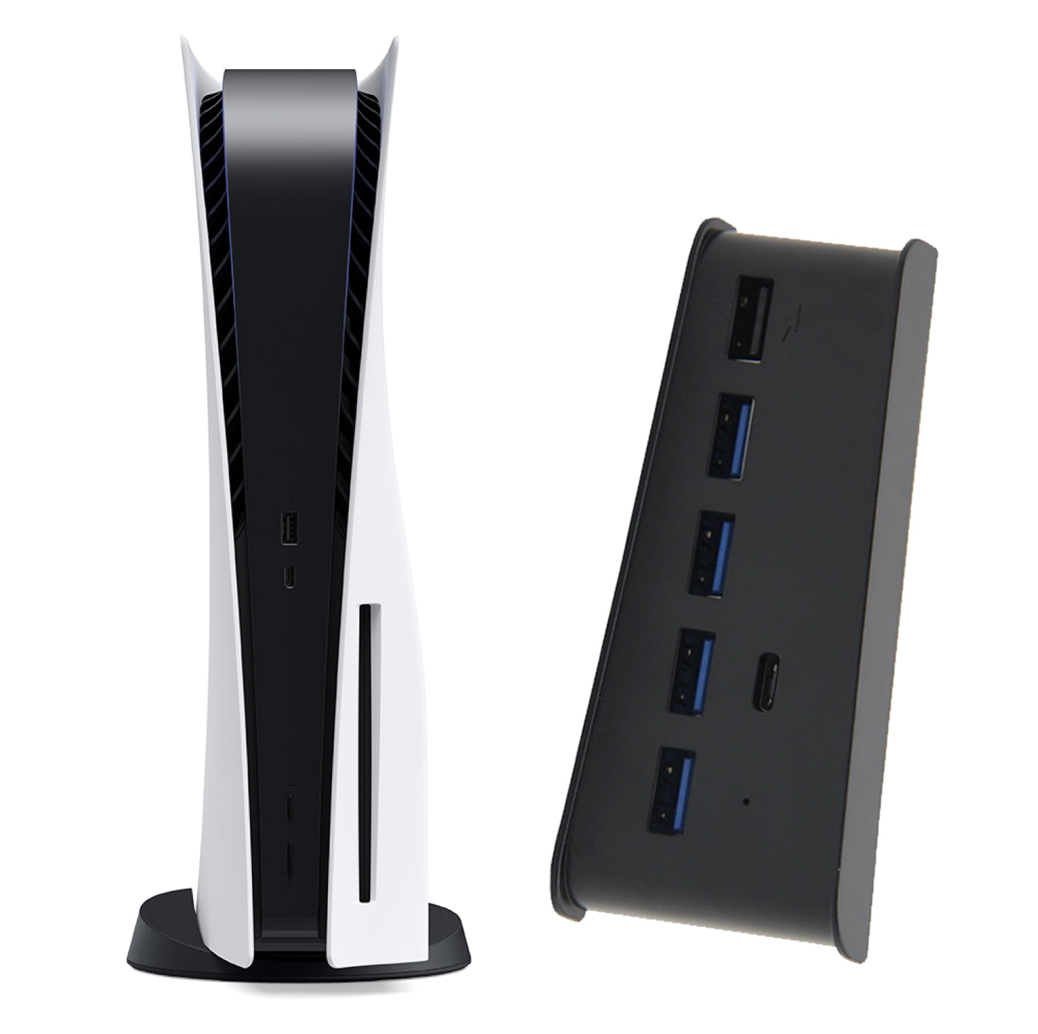 Ortz PS5 5-in-1 USB Hub: 4 USB 2.0, 1 Charging Port, Type C 3.1 ...