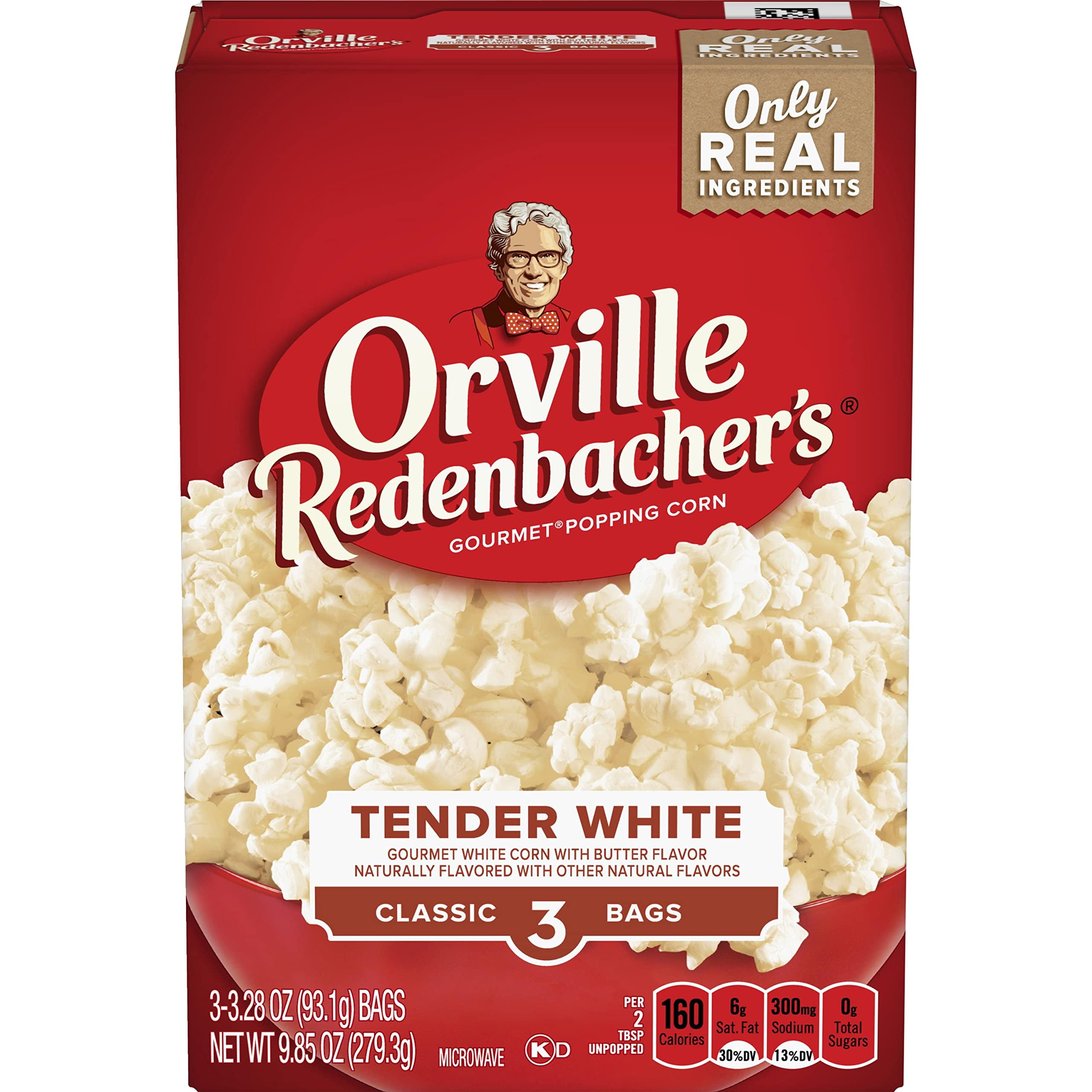 Orville Redenbacher,S Old Fashioned Tender White Microwavable Popping ...