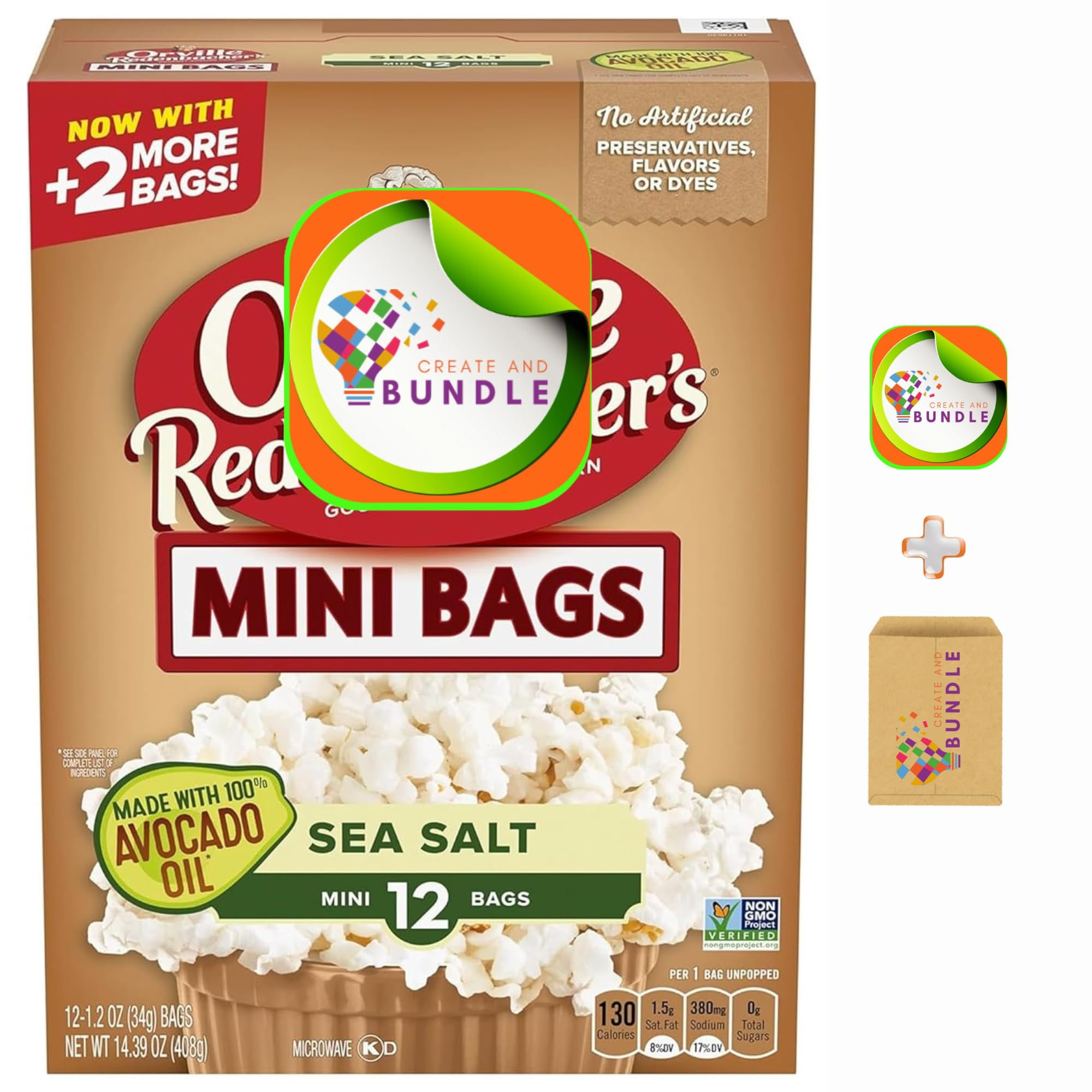 Orville Redenbacher's Avocado Oil MZF22 & Sea Salt Microwave Popcorn ...