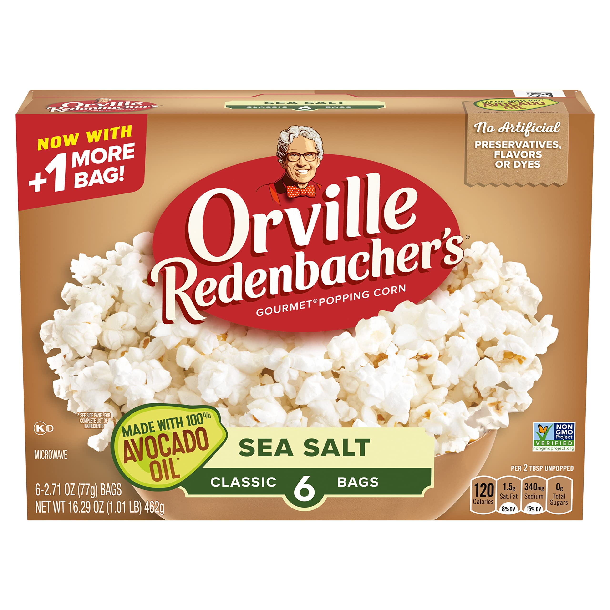 Orville Redenbacher's Avocado Oil Sea Salt Microwave Popcorn (Pack of 8 ...