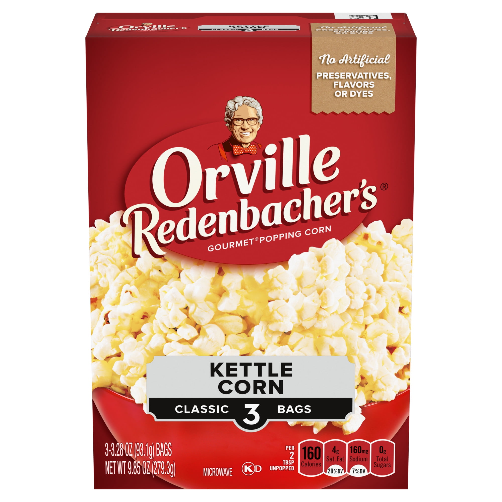 Orville Redenbacher’s Kettle Corn Popcorn, Microwave Popcorn, 3 Count - Walmart.com