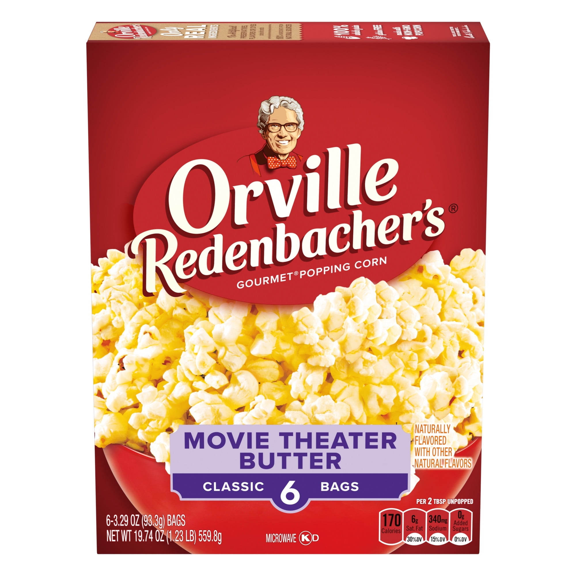 Orville Redenbacher’s Movie Theater Butter Flavored Microwave Popcorn ...