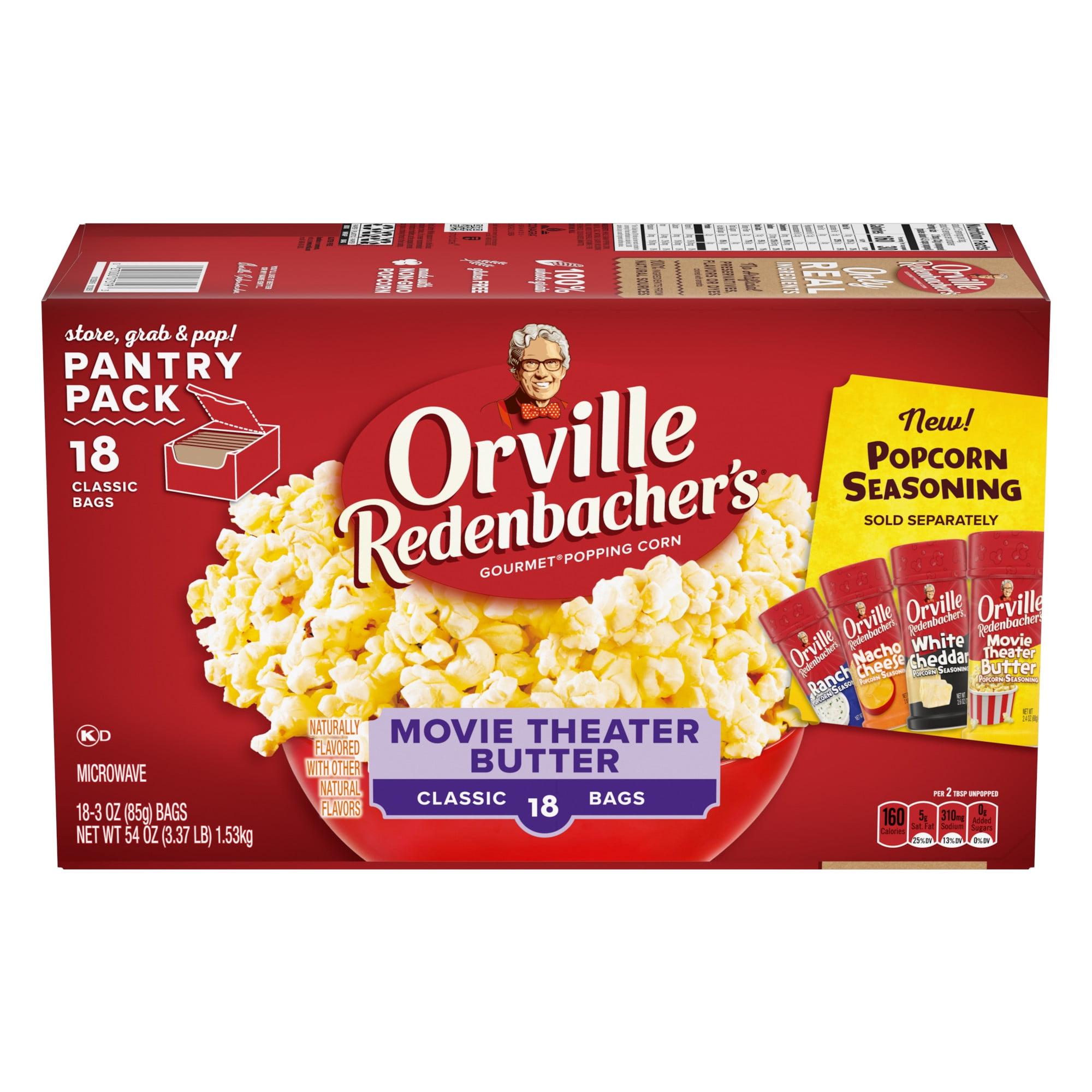 Orville Redenbacher's Movie Theater Butter Microwave Popcorn, 3 oz ...