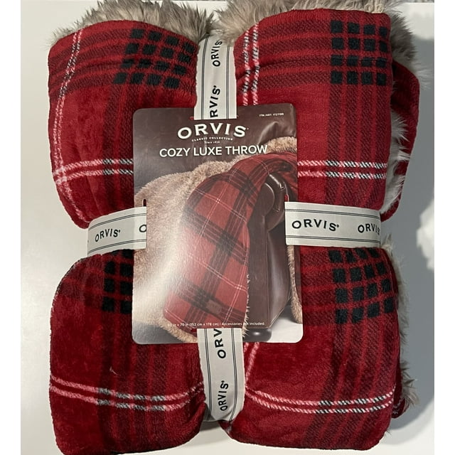 Orvis Cozy Luxe Throw 60 in X 70 in (Red) - Walmart.com