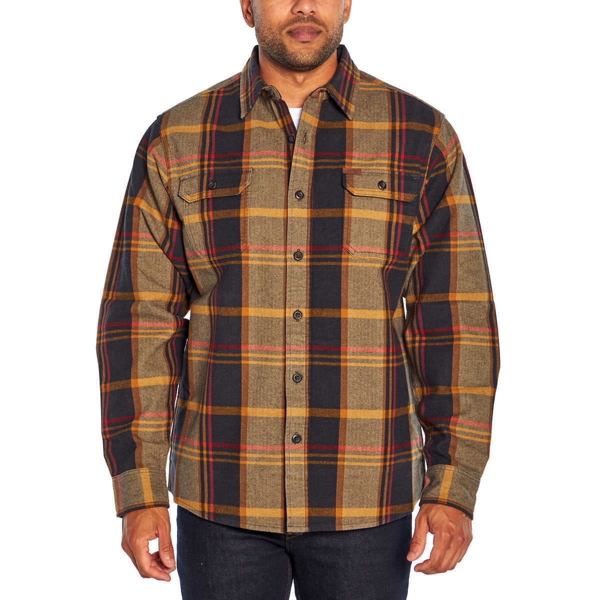Orvis Men's Big Bear Heavy Weight Flannel Shirt, Adams Plaid Medium ...
