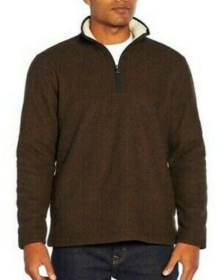 Orvis Men's Sherpa Lined 1/4 Zip Pullover Sweater, Brown Small ...