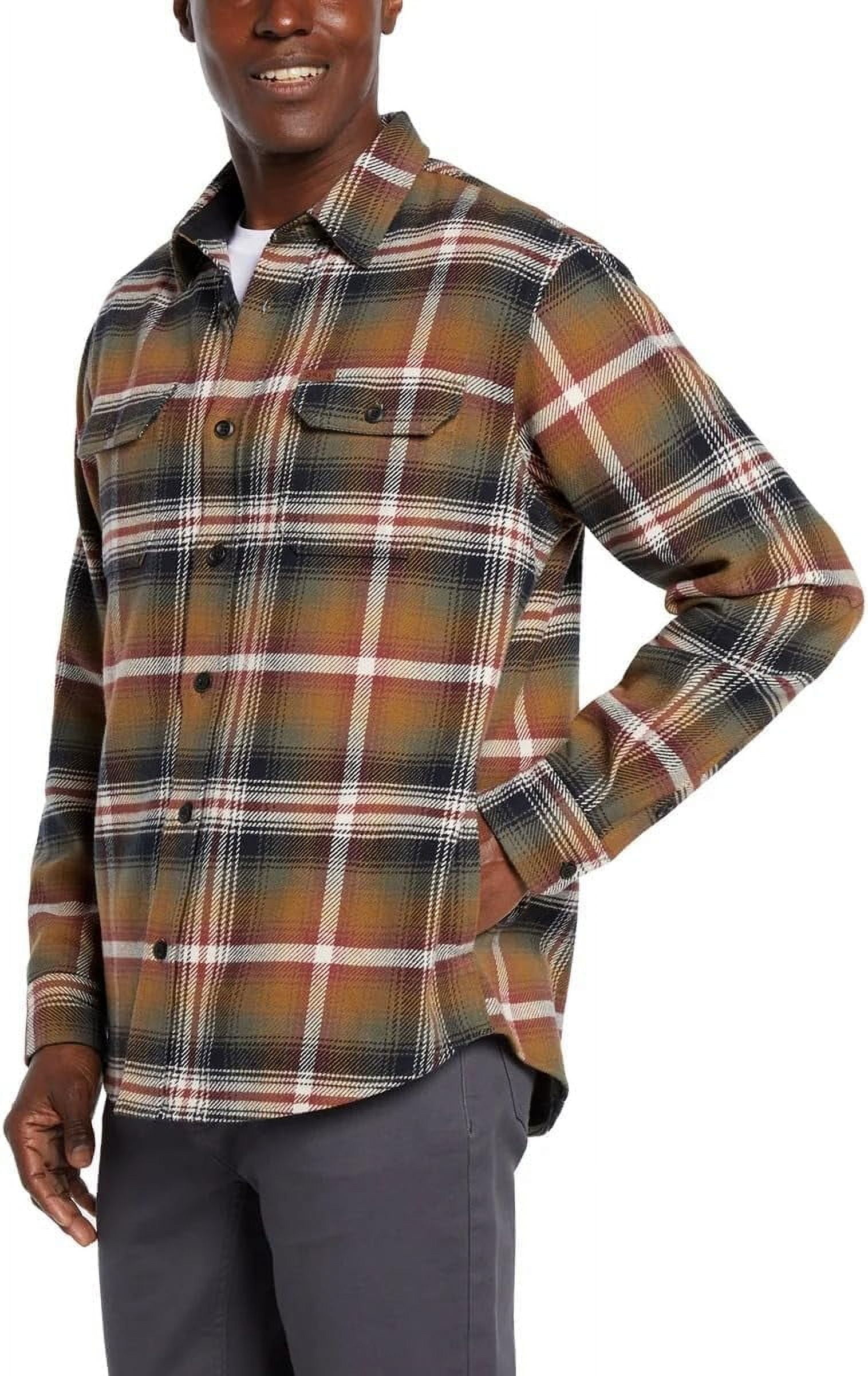 Orvis Men's Big Bear Heavy Weight Flannel Shirt NEW TAGS SZ L BROWN S12 ...