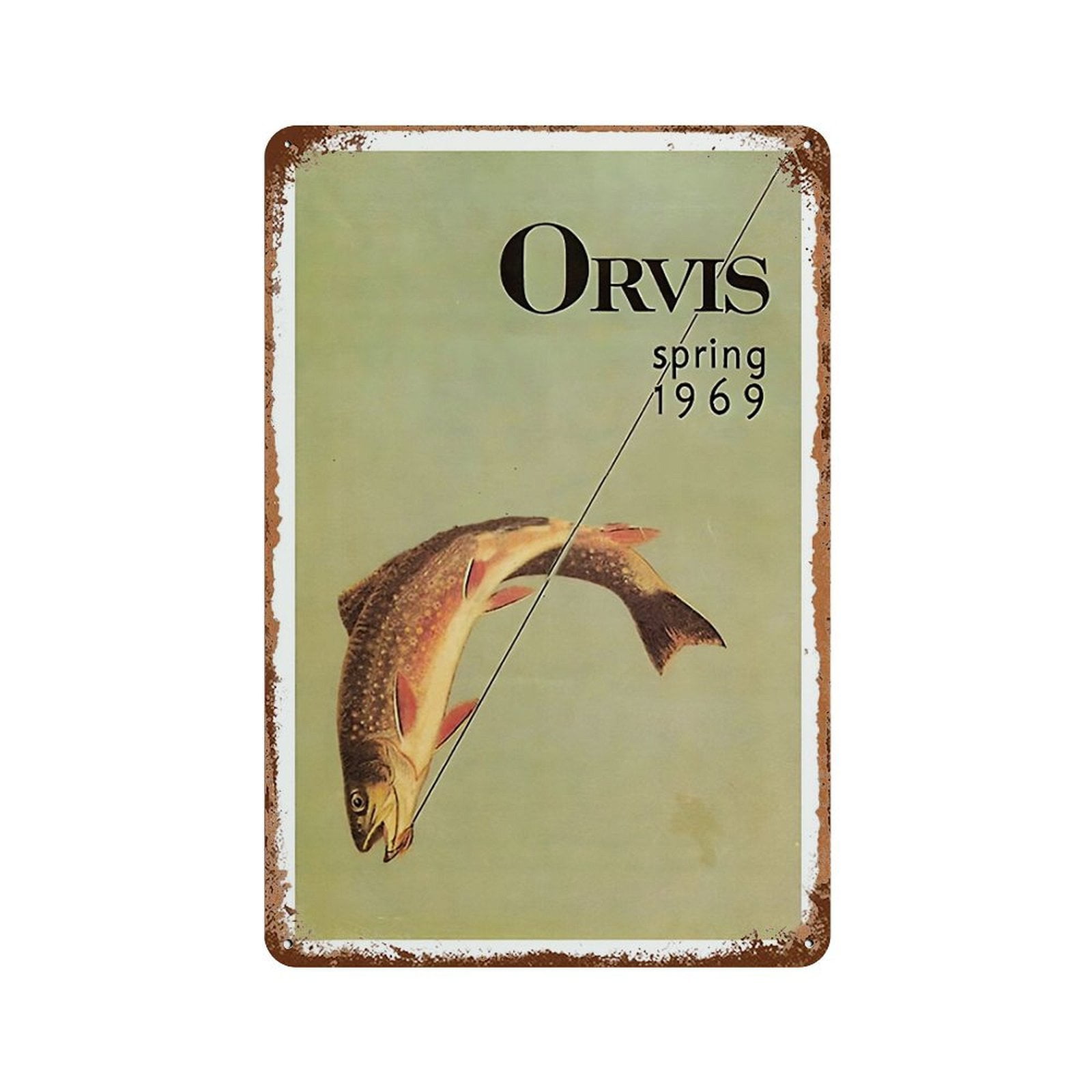 Orvis Spring 1969 Poster Tin Metal Decorative Wall Paintings - Vintage ...