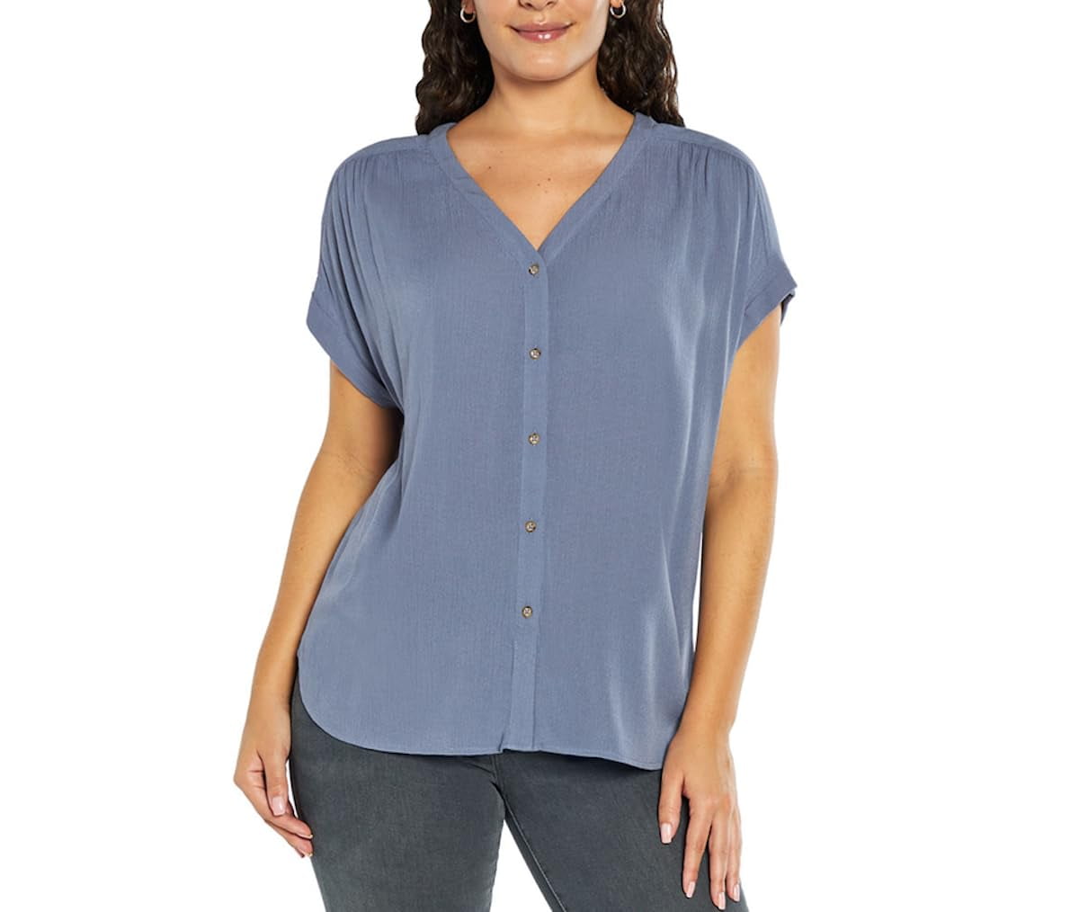 Orvis Women's Short Sleeve Button Front Blouse Shirt (US, Alpha, Medium ...