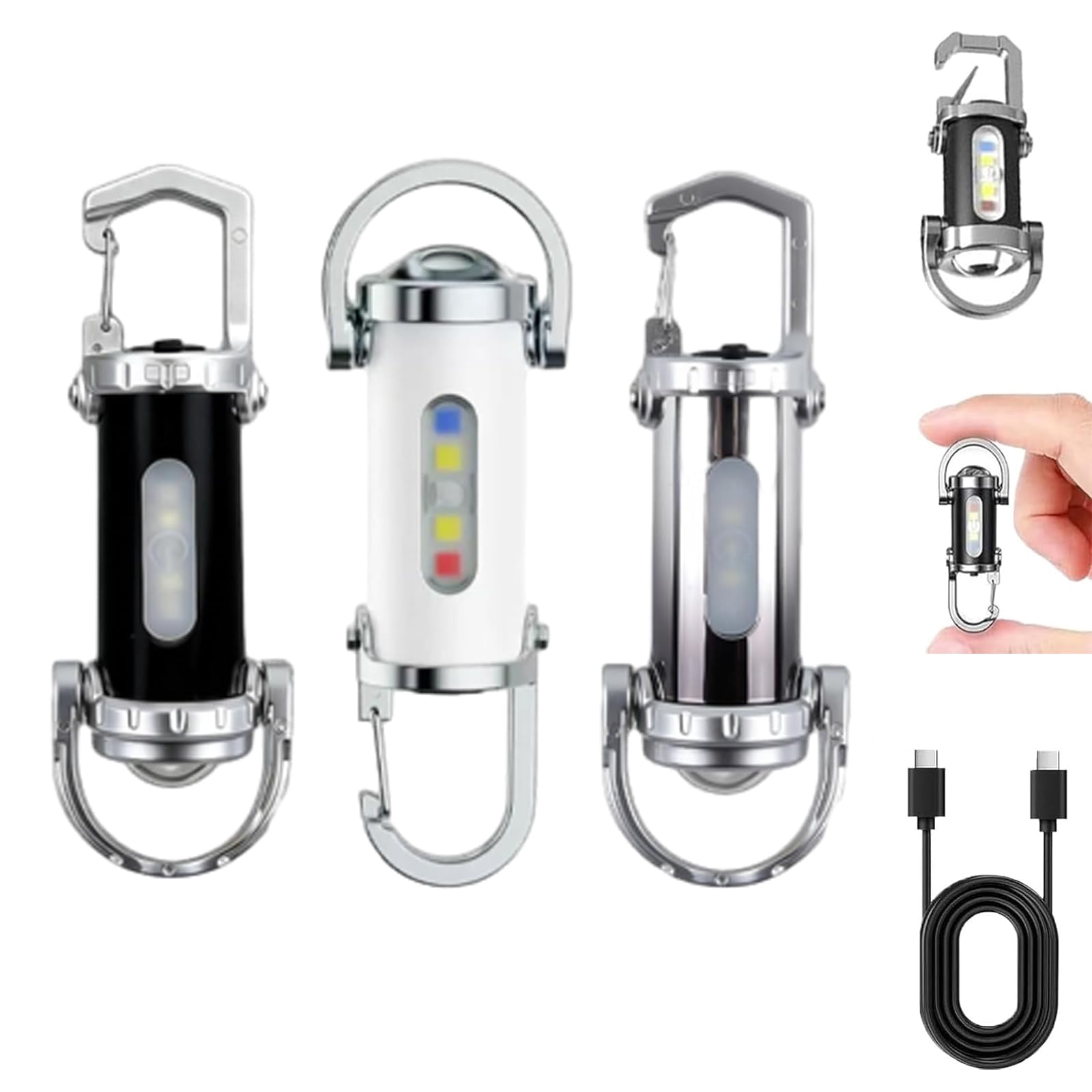 Orvyla Mini Keychain Flashlight, 1200 Lumens EDC Mini Keychains ...