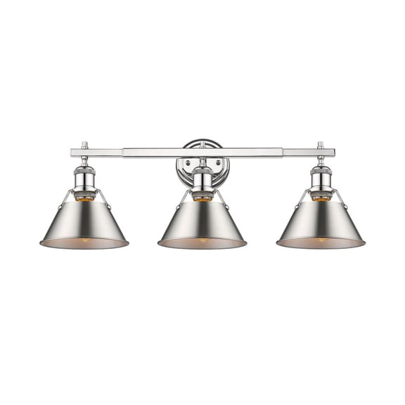 Yep by Golden Lighting Orwell 3-light Vanity in Matte Black and Pine ...