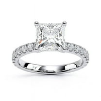 Oryn Jewel 14K White Gold Over 1.8 Ct Emerald Cut Solitaire Engagement ...