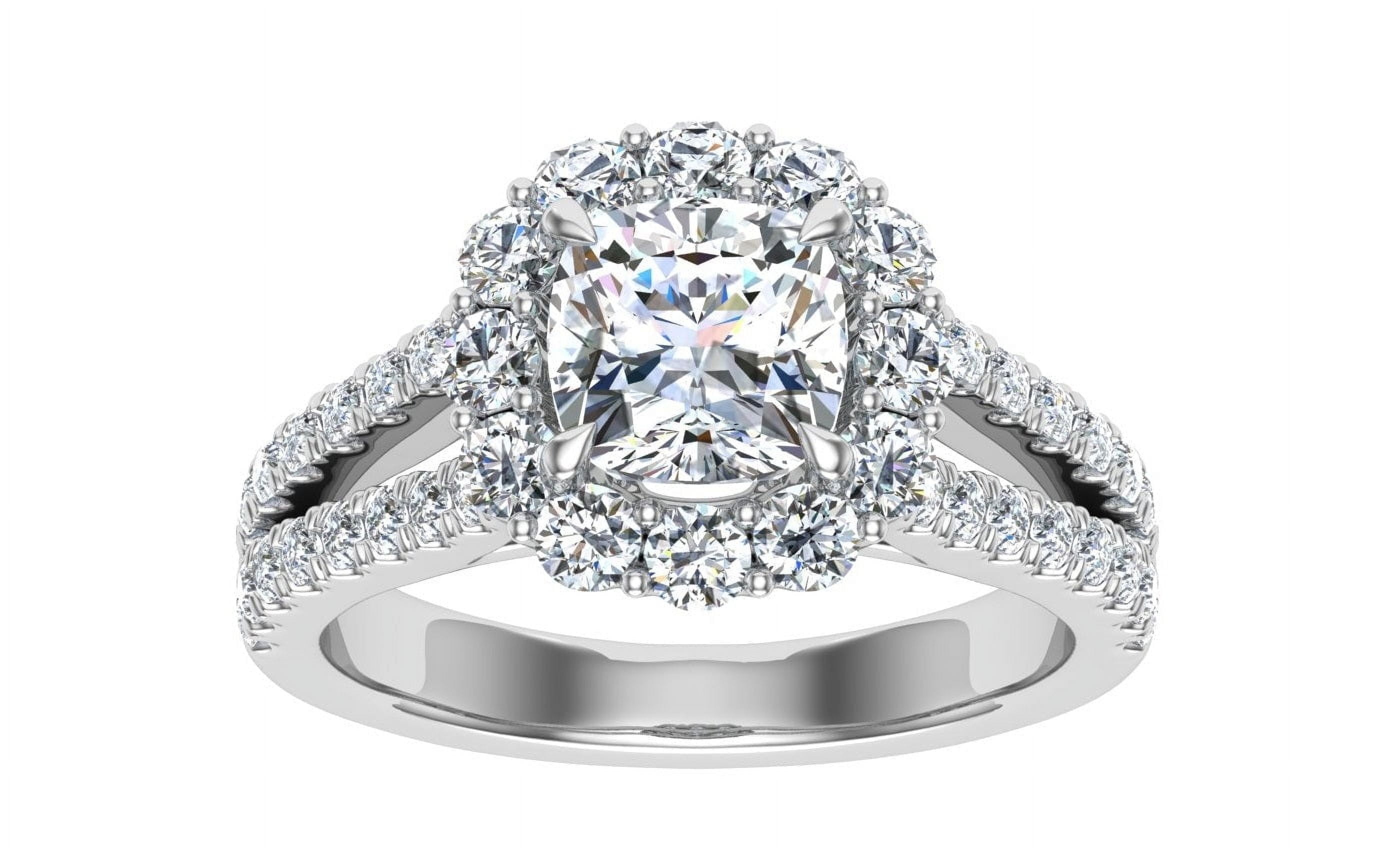 Oryn Jewel Cushion Cut Excellent Engagement Wedding Rings - 1.7 Ct Lab ...