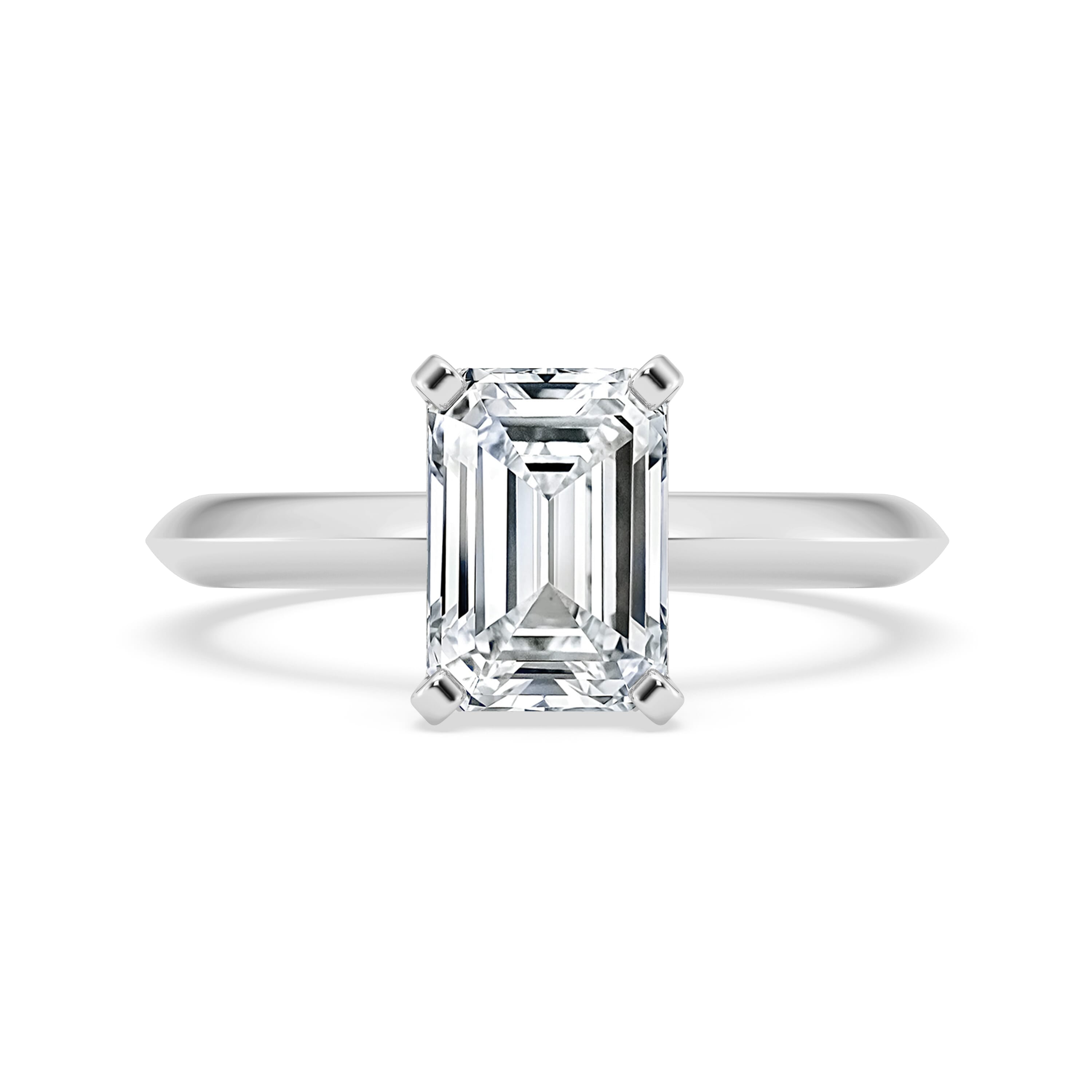 Oryn Jewel Hidden Halo Solitaire Engagement Ring - Lab Created Emerald ...