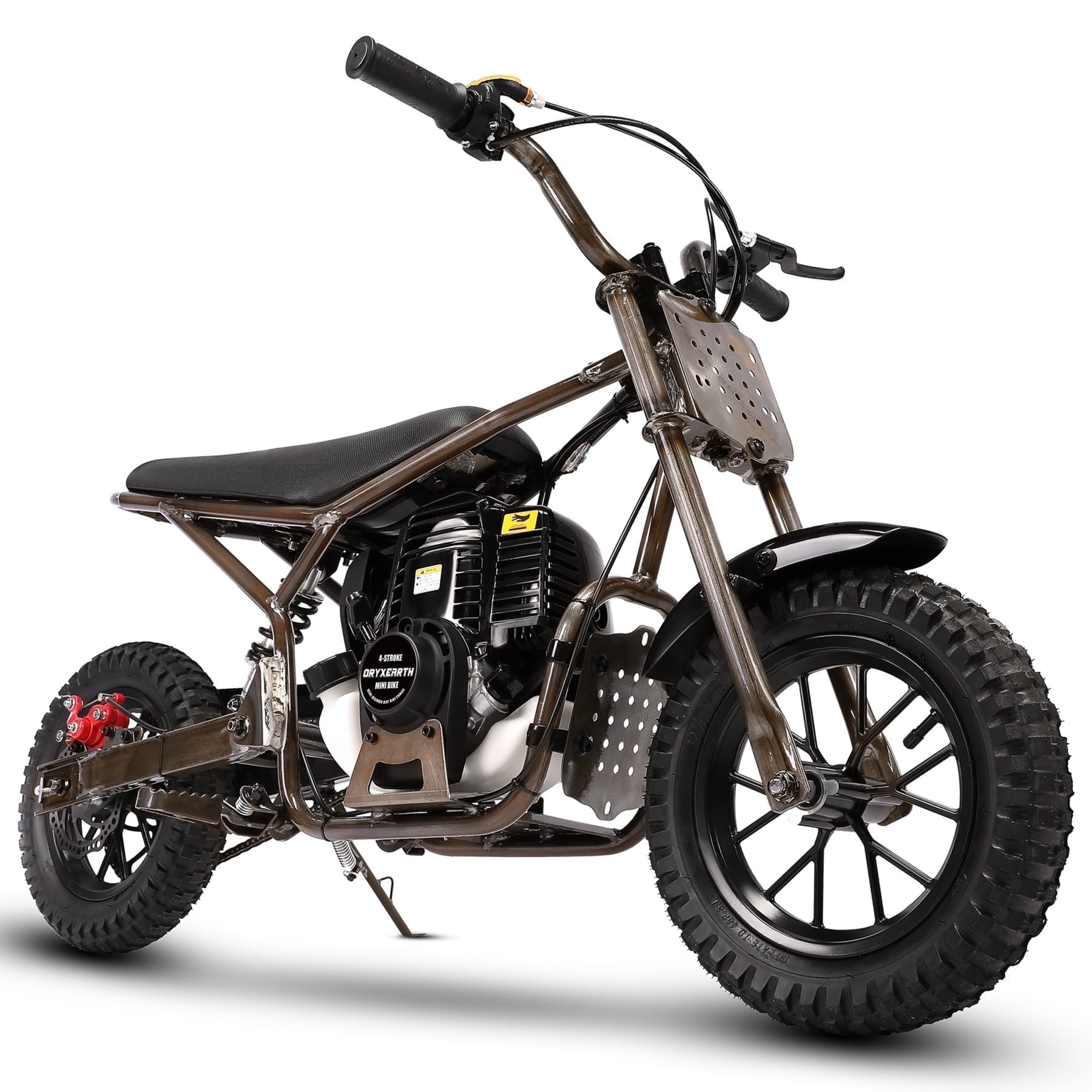 Oryxearth 37.7CC 4-Stroke Mini Bike, Handmade Gas Power Off Road Trail, up to 15.5mph, Retro ...