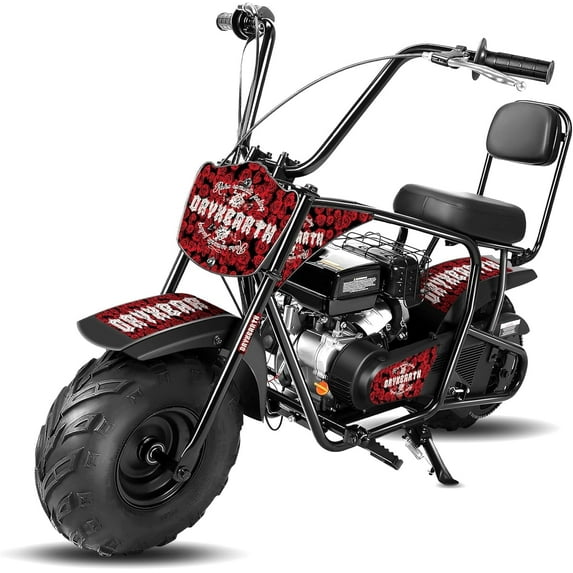 Oryxearth Mini Bike for Kids, Gas Powered 98CC 4-Stroke Dirt Bike, Red ...