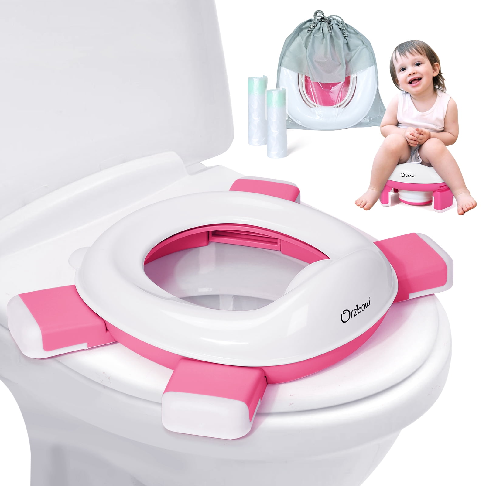 Orzbow Portable Potty Training Toilet for Kids with Storage Bag ...