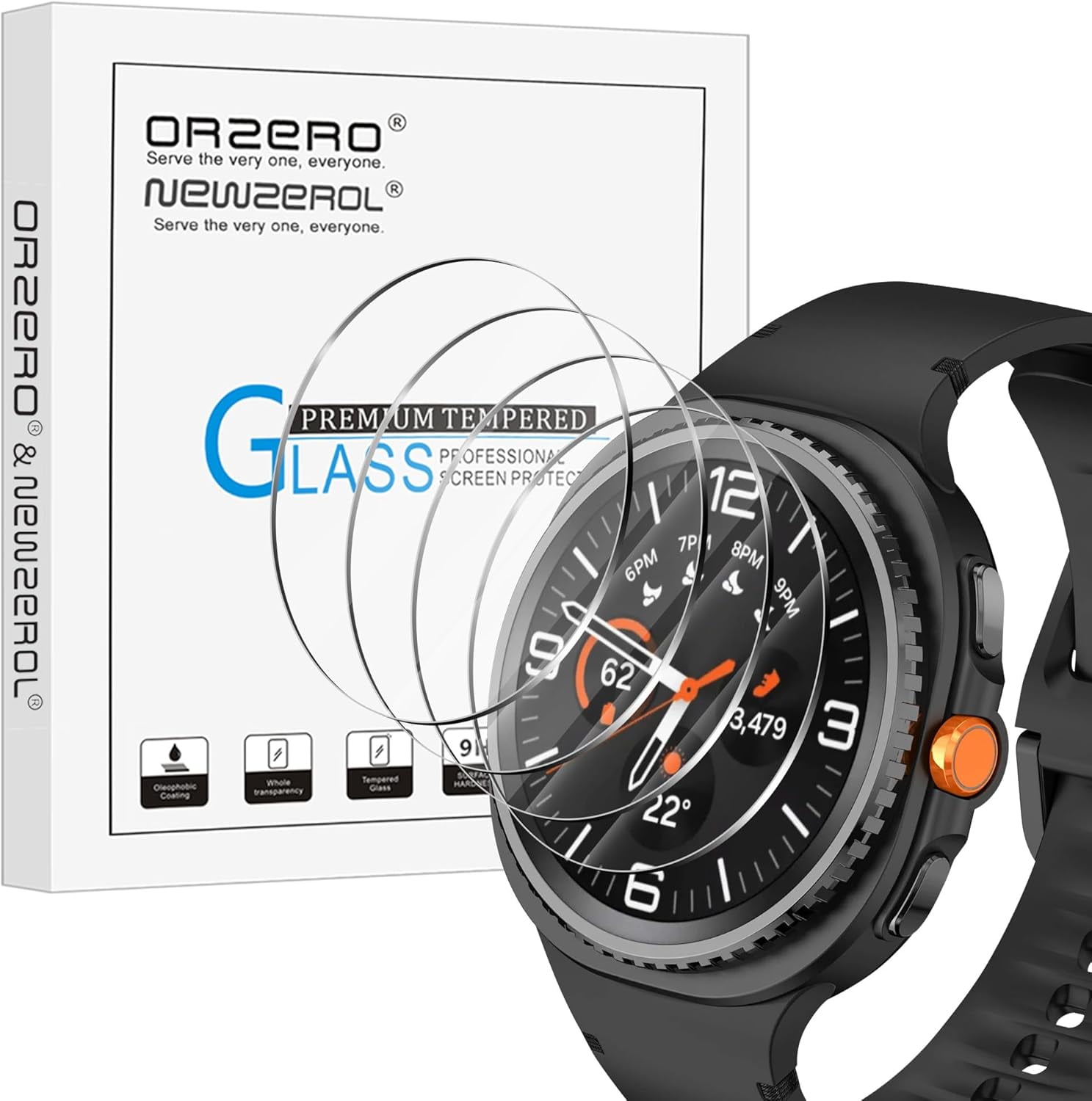 Orzero (4 Pack) Watch Screen Protector Compatible for Samsung Galaxy ...