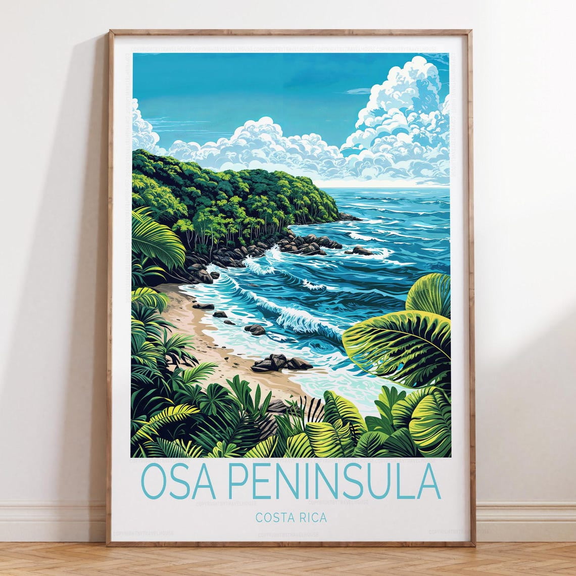 Osa Peninsula Costa Rica Wall Art Print, Osa Peninsula Travel Poster ...