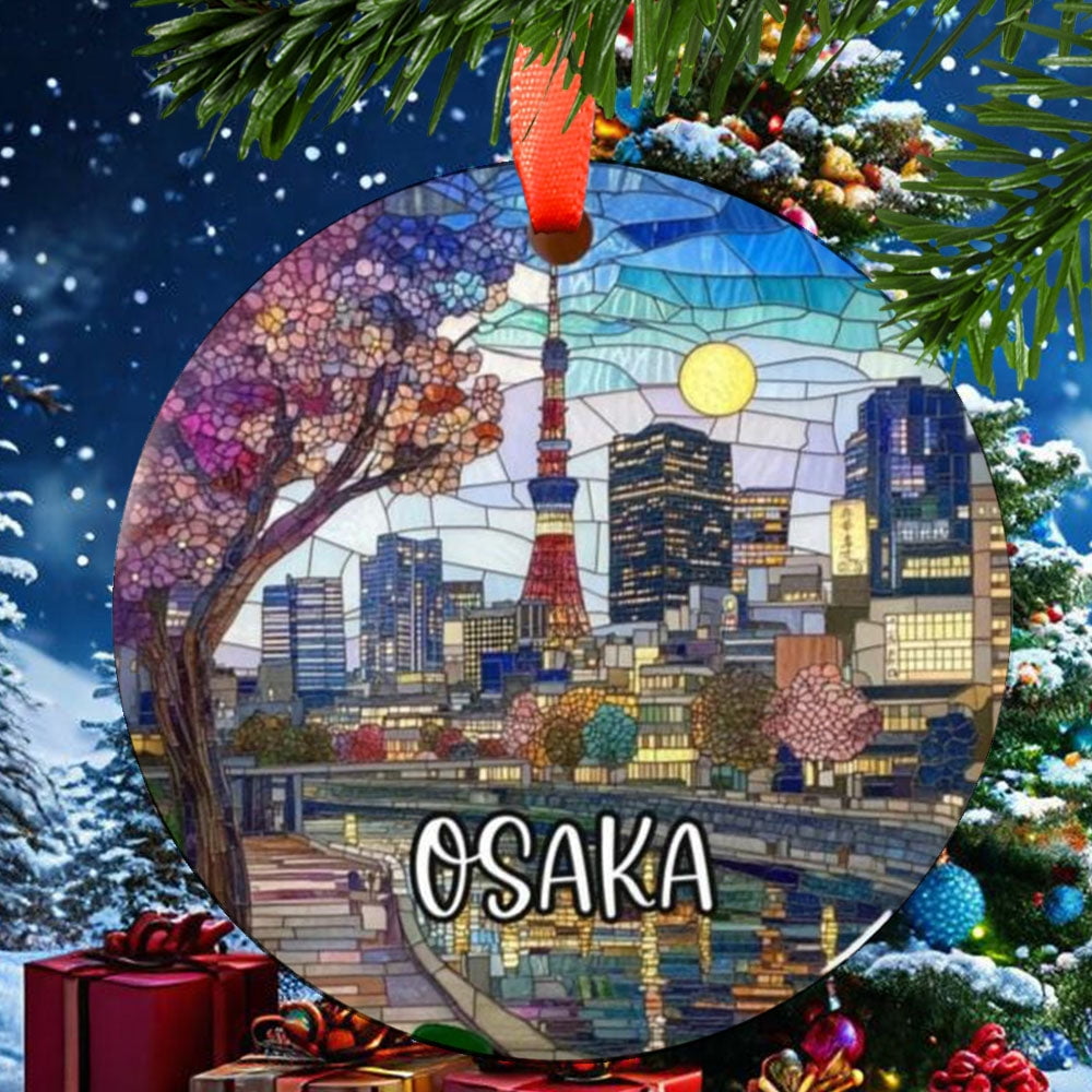 Osaka Japan Christmas Ornament, Ceramic, Acrylic -, Pacific Islands ...