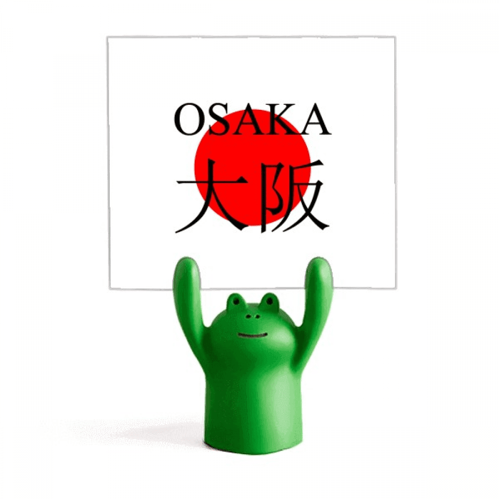 Osaka Japaness City Name Red Sun Flag Memo Holder Cartoon Animal Frog ...