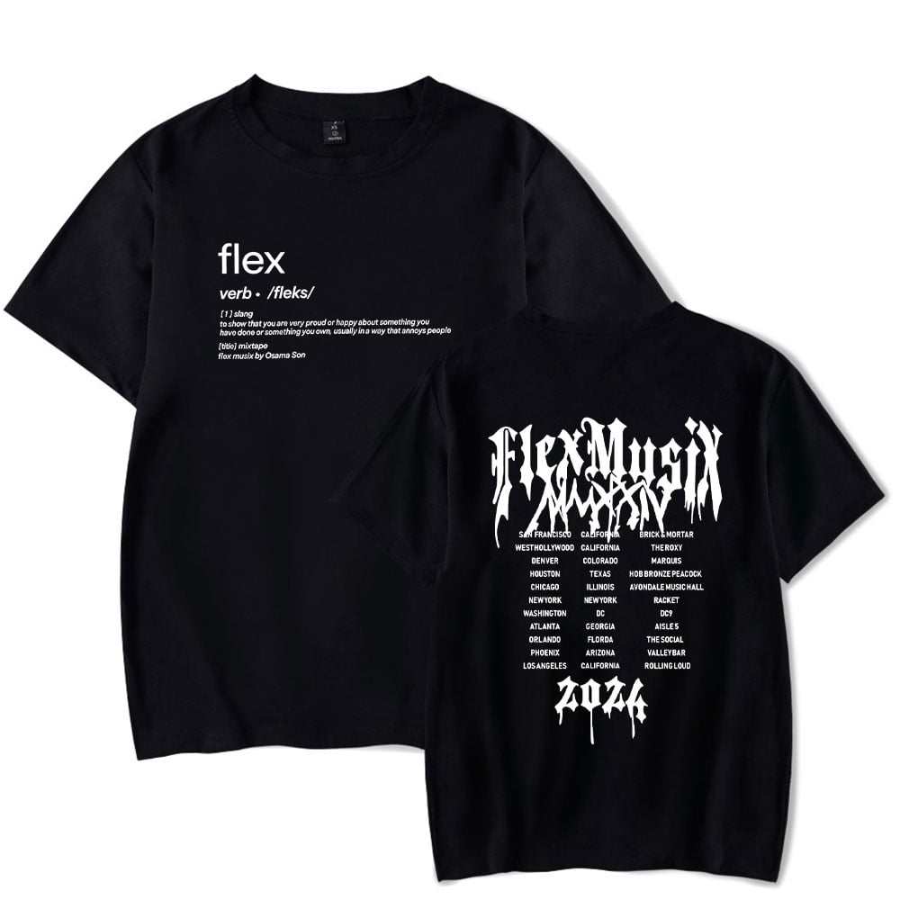 Osamason merch Flex Tour tshirt crewneck short sleeve tshirt men/women ripper hip hop tops ...