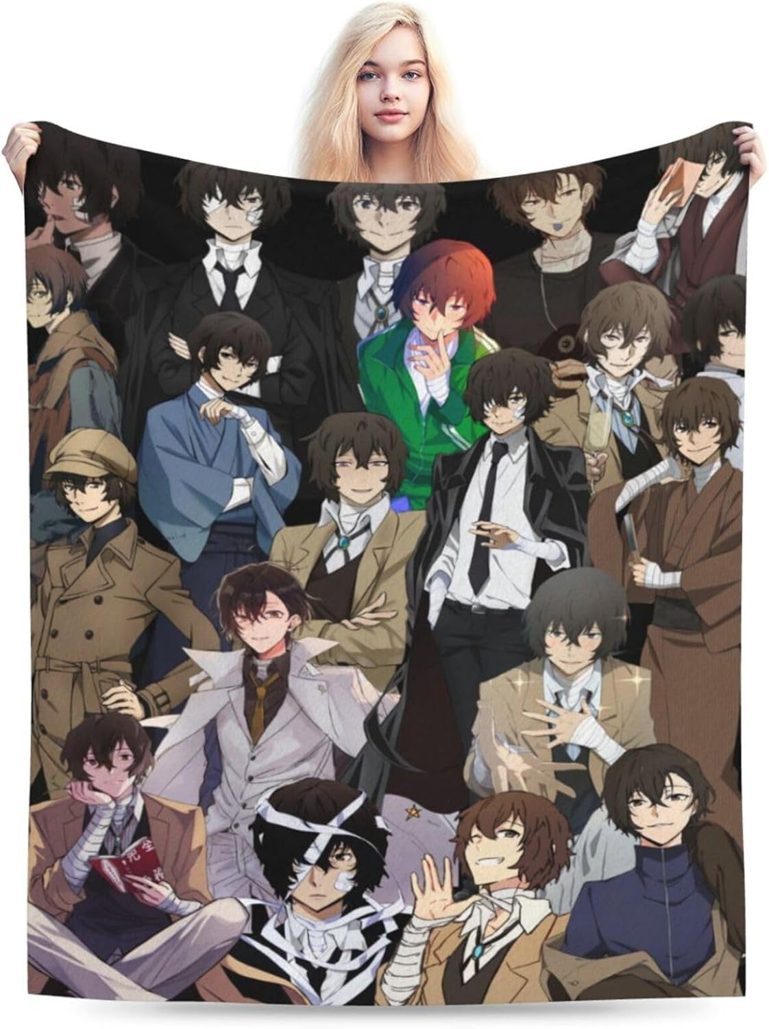 Osamu Dazai Blanket Soft and Warm Lightweight Fluffy Throws Blankets ...
