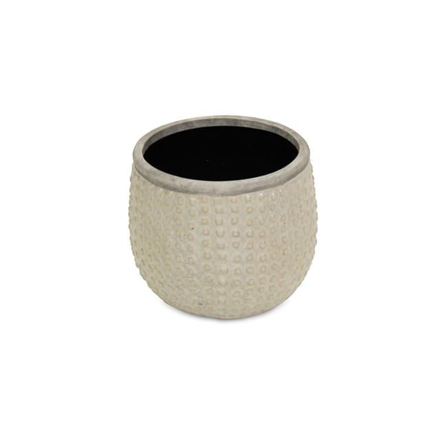 Osanna Curved Beige Ceramic Pot - Medium - Walmart.com