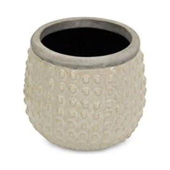 Osanna Curved Beige Ceramic Pot - Small - Walmart.com