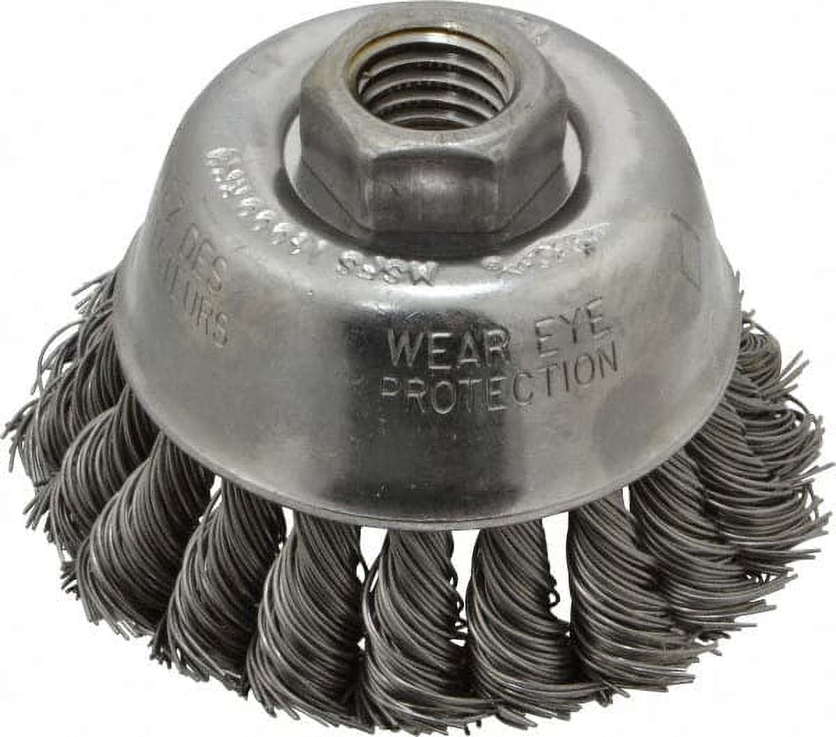 Osborn 3356100 Cup Brush: 2-3/4" Brush, 0.02" Knotted Steel Wire 5/8-11 ...