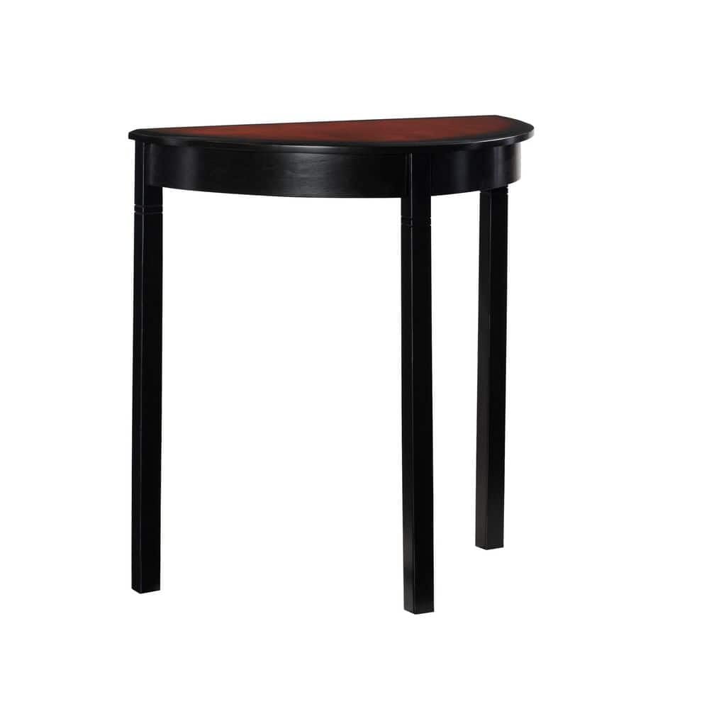 Osborne 26 in. Black Cherry Half-Moon Wood Console Table - Walmart.com