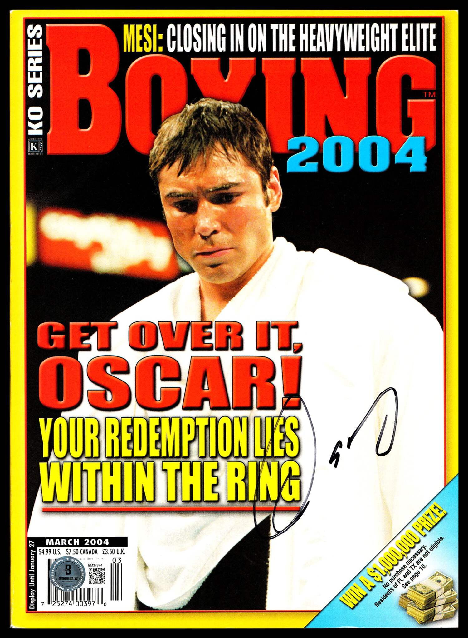Oscar De La Hoya Autographed Magazine Beckett BAS QR #BM37874 - Walmart.com