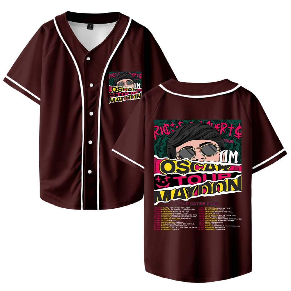 Oscar Maydon Tour 2025 Merch Baseball Jersey Shirt V-Neck Women Men ...