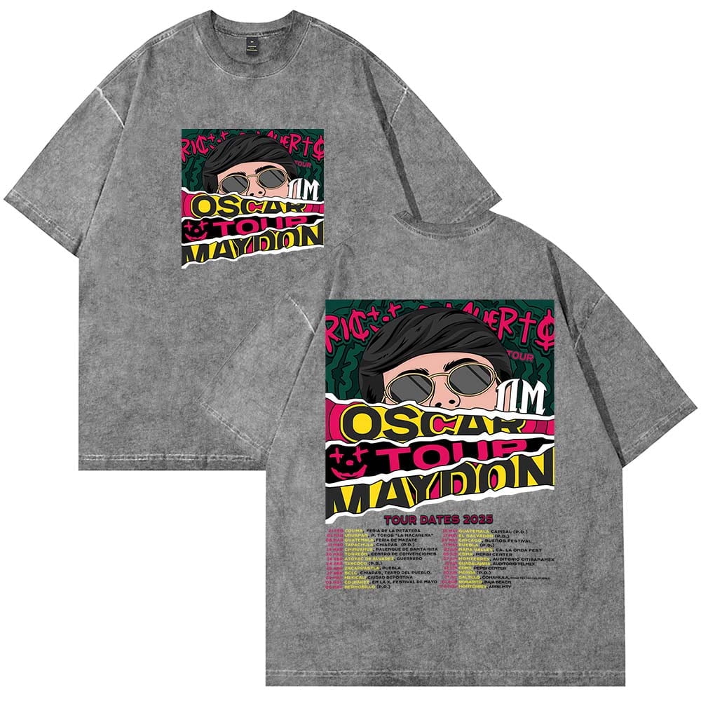 Oscar Maydon Tour 2025 Merch T-Shirt Cotton Wash Tee Women Men Casual ...