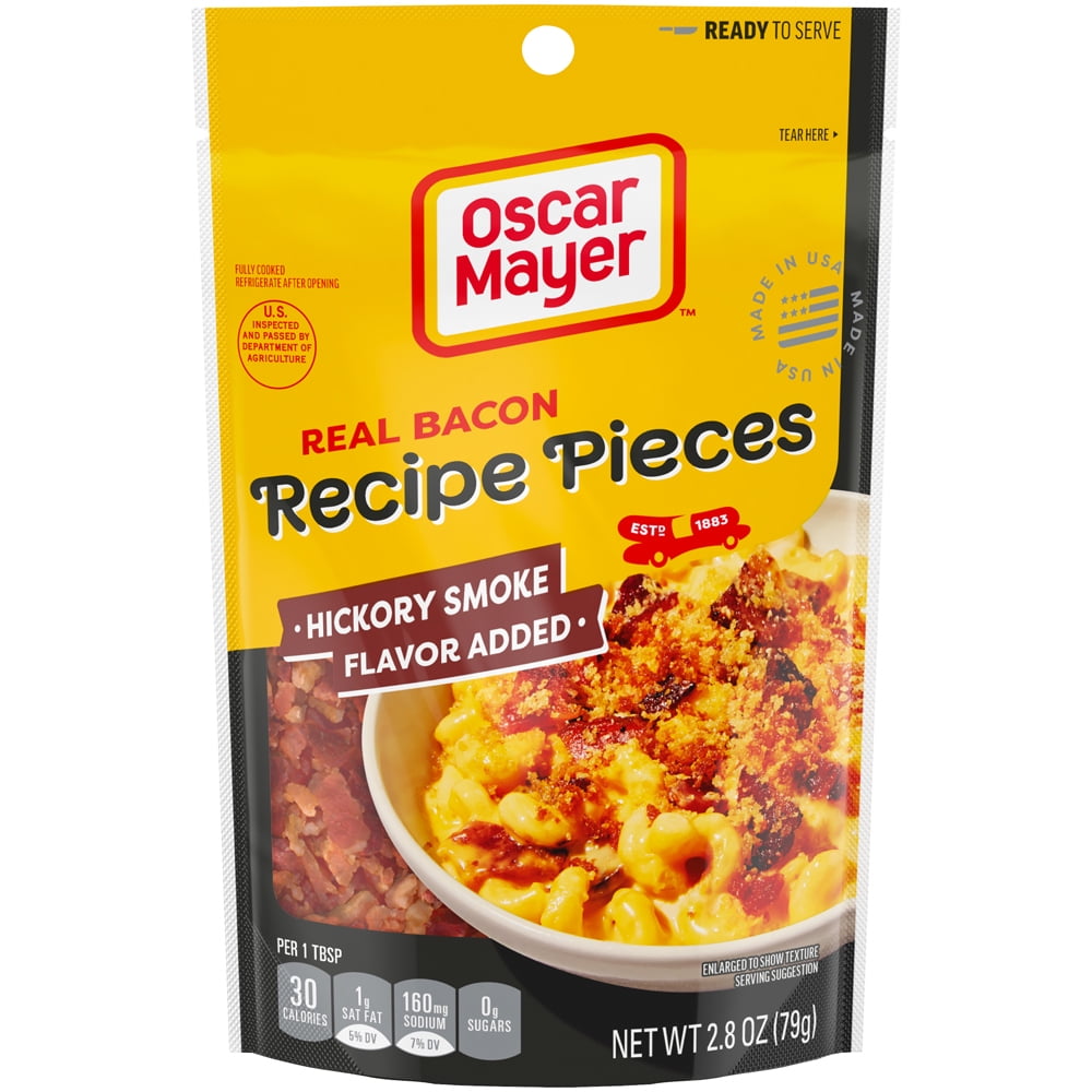 Oscar Mayer Real Bacon Pieces, Hickory Smoke, Fully Cooked Dairy Free 2 ...