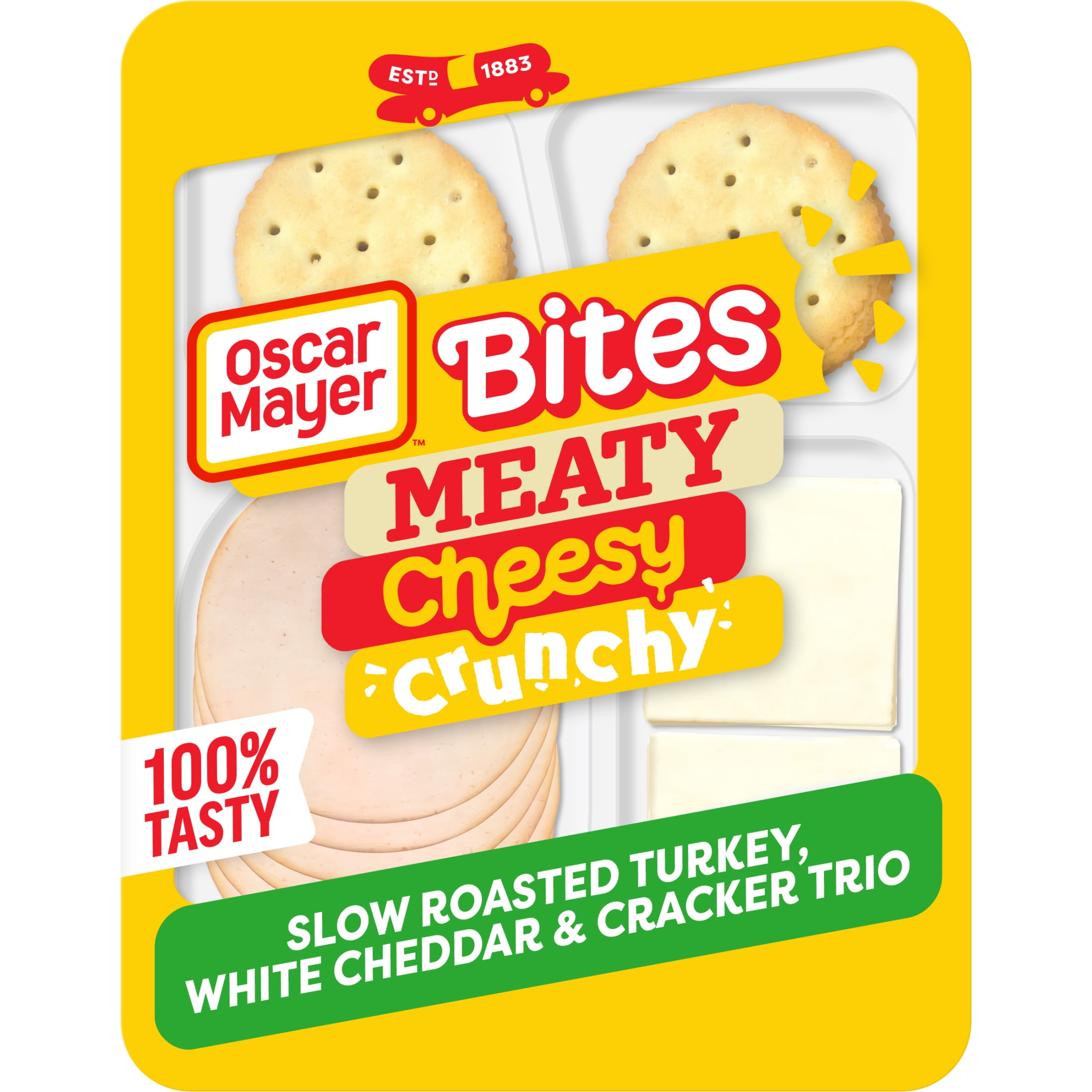 Oscar Mayer Bites Slow Roasted Turkey, White Cheddar & Cracker Trio ...