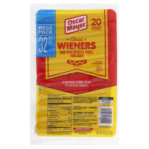 Oscar Mayer Classic Wieners Made with Turkey, Chicken, & Pork Mega Pack ...