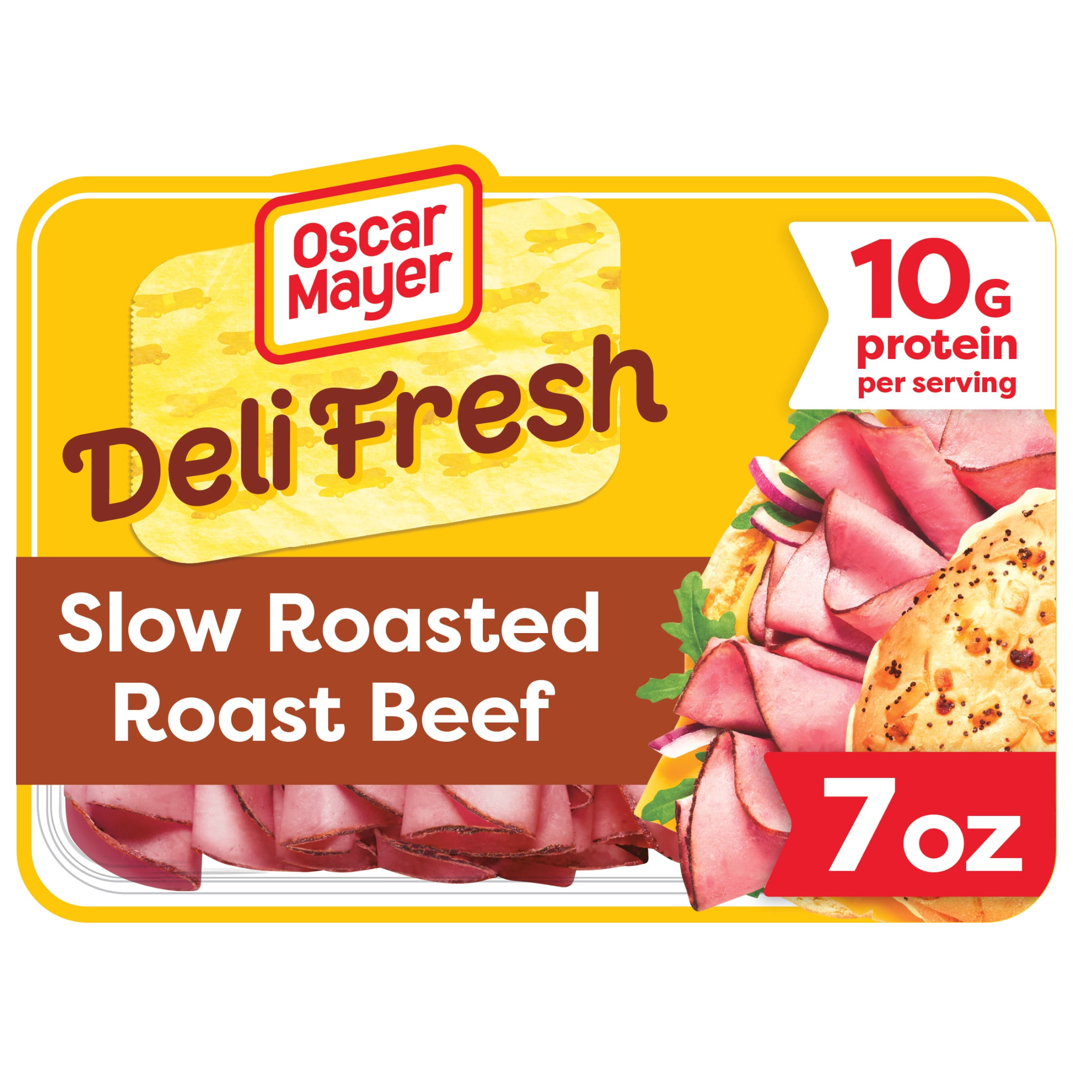 Oscar Mayer Deli Fresh Slow Roasted Roast Beef Deli Lunch Meat, 7 oz ...
