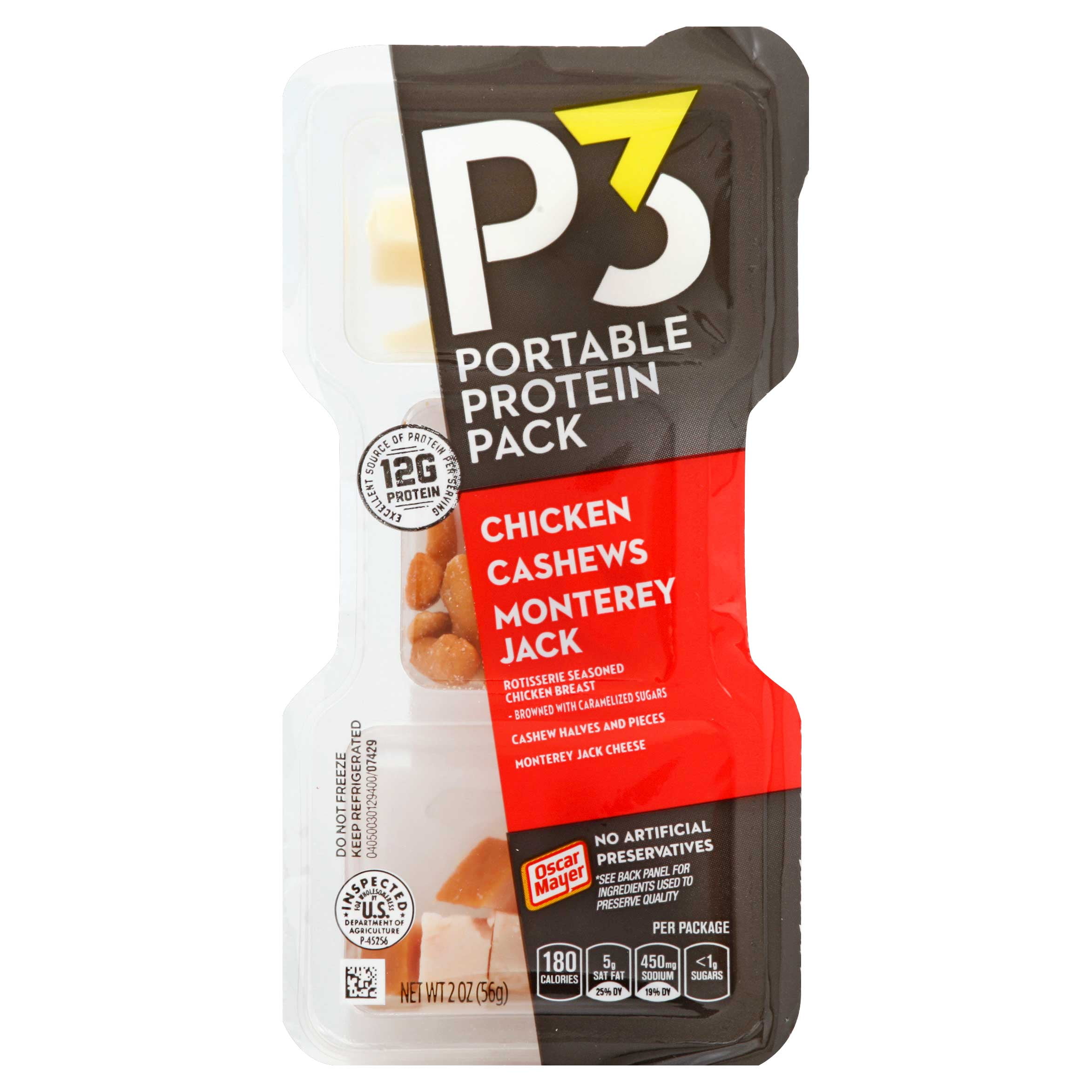 Oscar Mayer P3 Portable Protein Pack, 2 Ounce -- 10 per case - Walmart ...