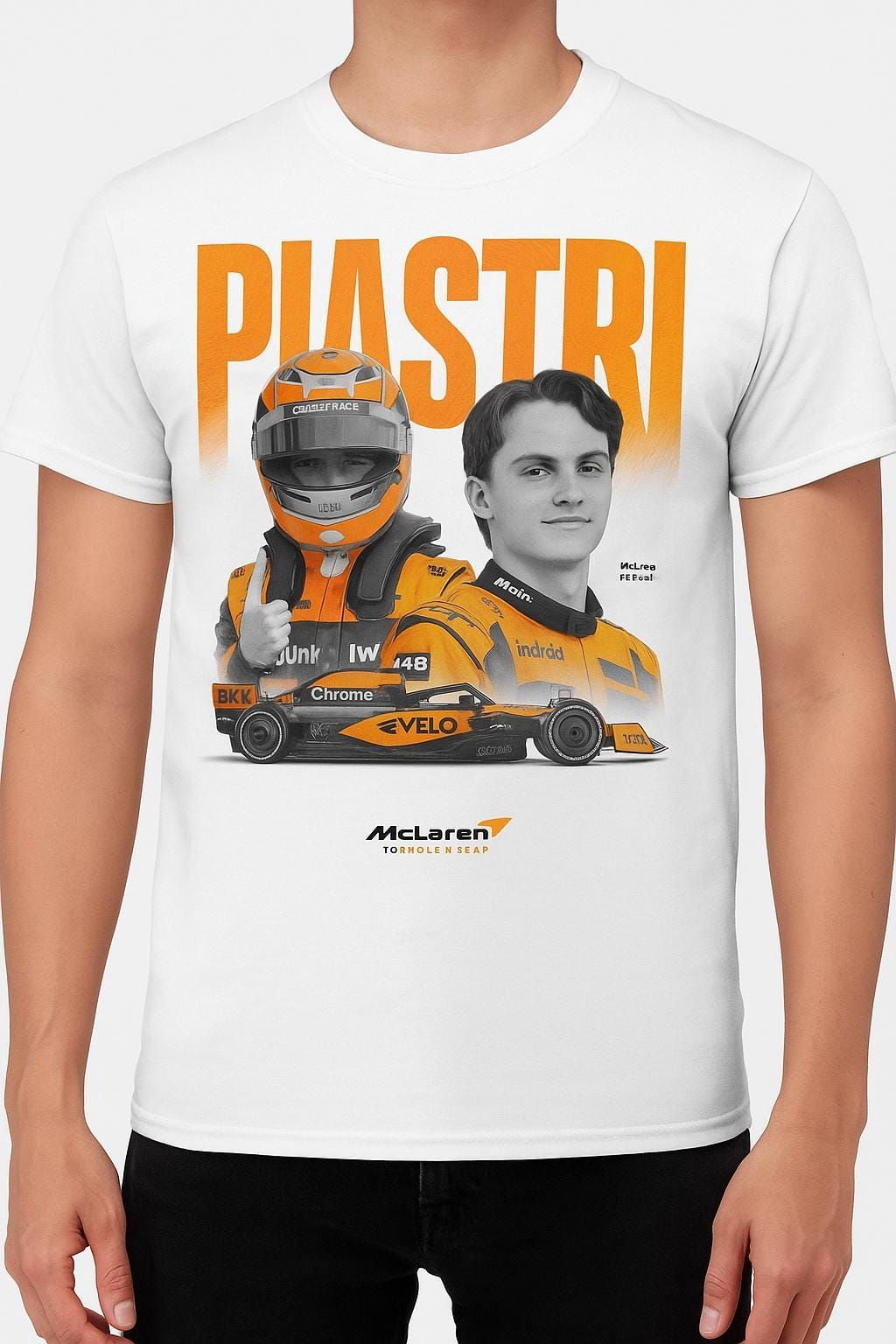 Oscar Piastri F1 Driver Graphic Shirt, Modern Racing Portrait and ...