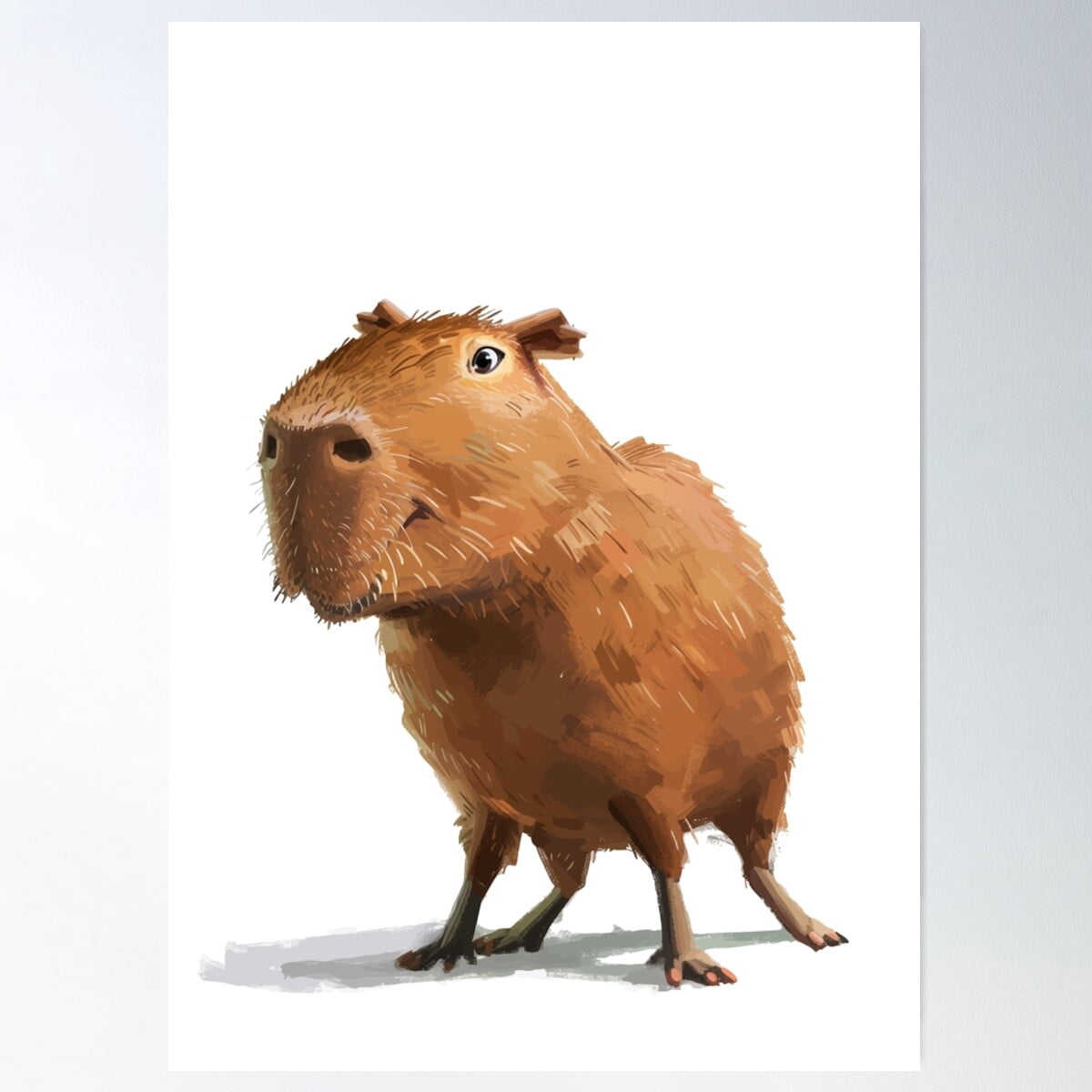 Oscar The Capybara | Comic Cartoon Style Poster Wall Art, Modern Wall ...