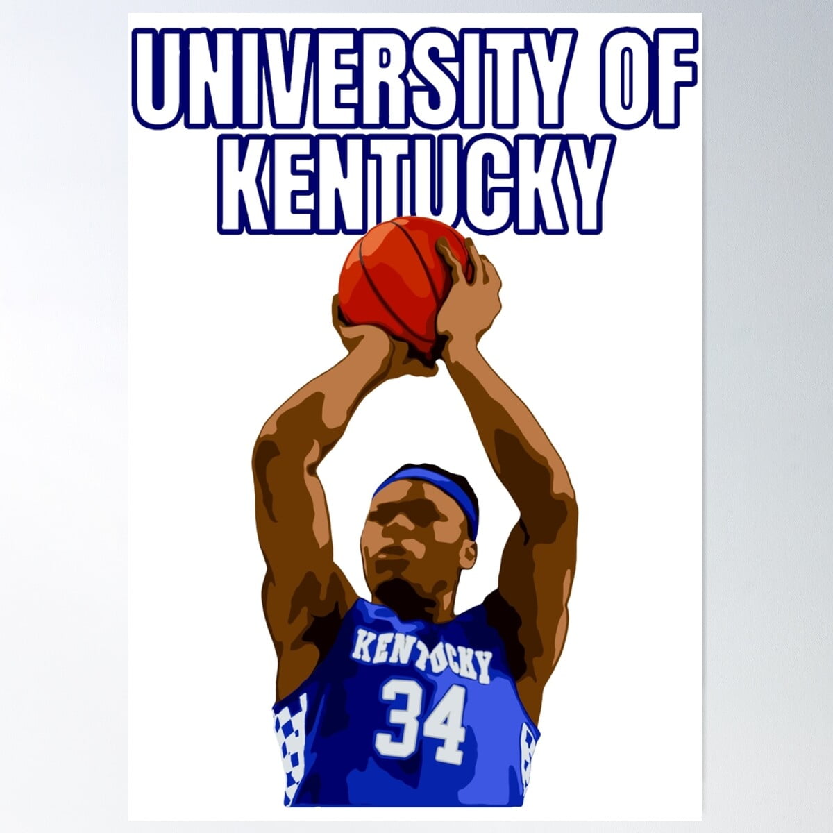 Oscar Tshiebwe #34 | University Of Kentucky Basketball Poster Wall Art ...