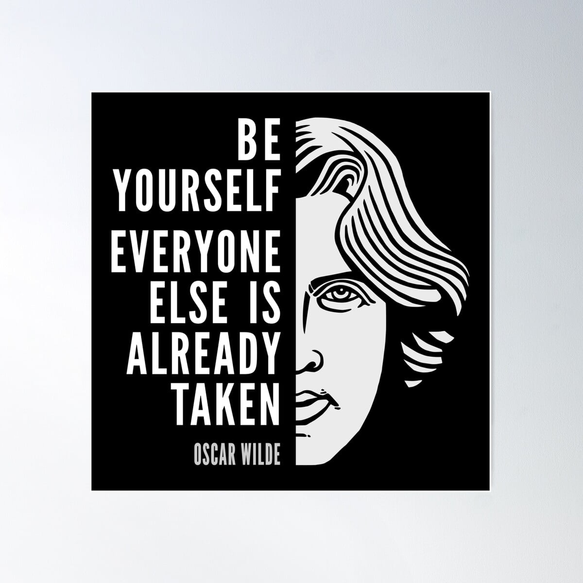 Oscar Wilde Inspirational Quote: Be Yourself Poster Wall Art, Modern ...