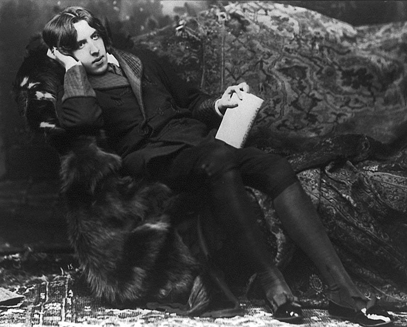 Oscar Wilde Reclining Sarony Portrait - 12x18 Inch Laminated Poster ...