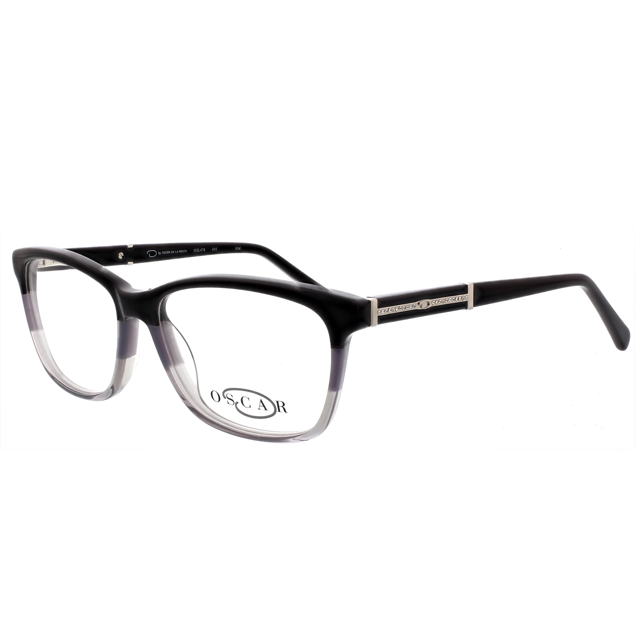 Oscar Women's Rectangular Eyeglasses, OSL474, Black, 53-15-140, with ...