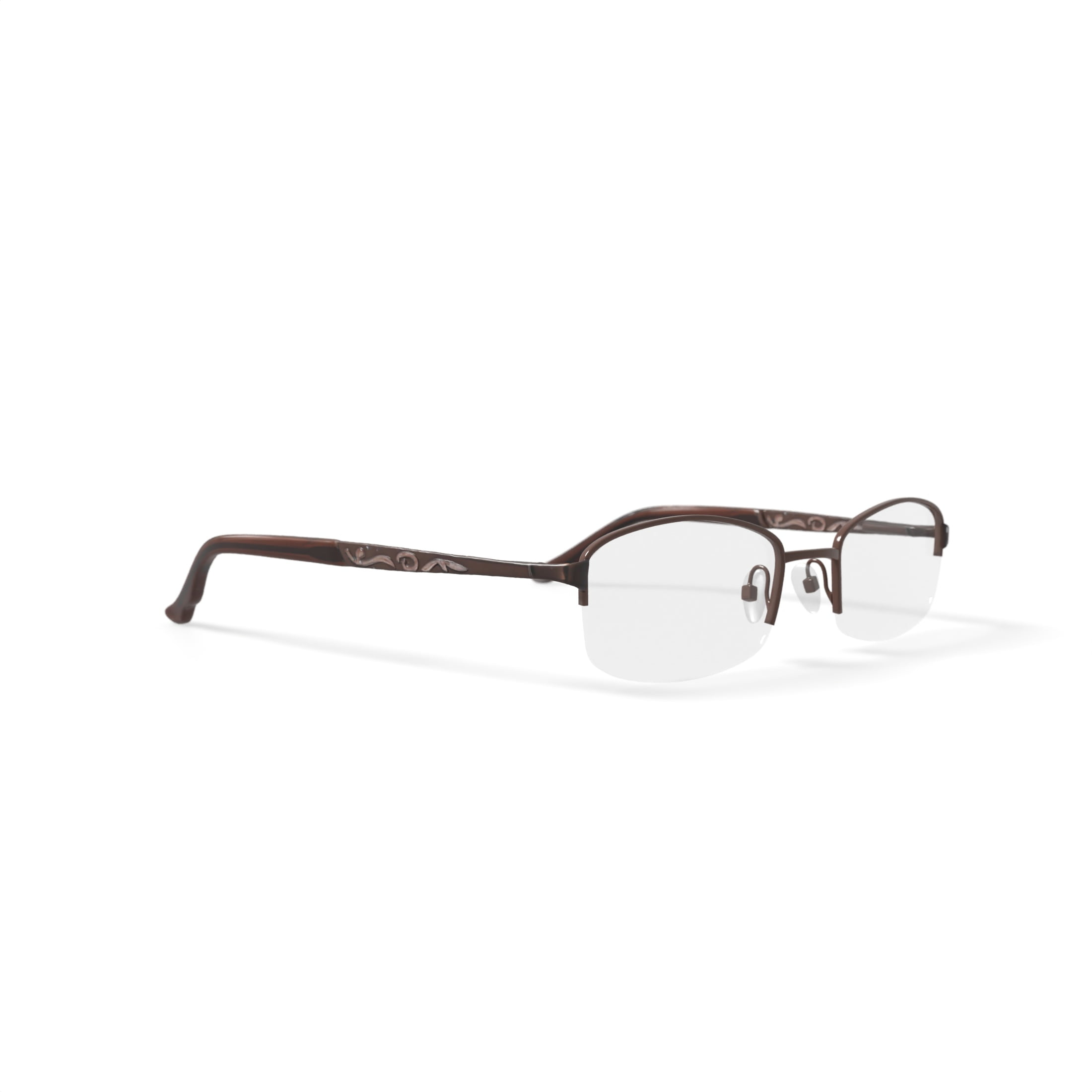 Oscar Women's Rectangular Eyeglasses, OSL707, Brown, 50-20-135, with ...