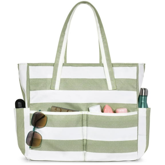 Beach Bag, Waterproof Sandproof Beach Tote Bag, Large Capacity Foldable ...