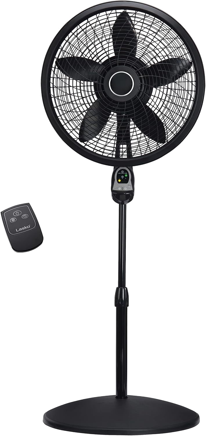 Oscillating Cyclone Pedestal Fan, Adjustable Height, Timer, Remote ...